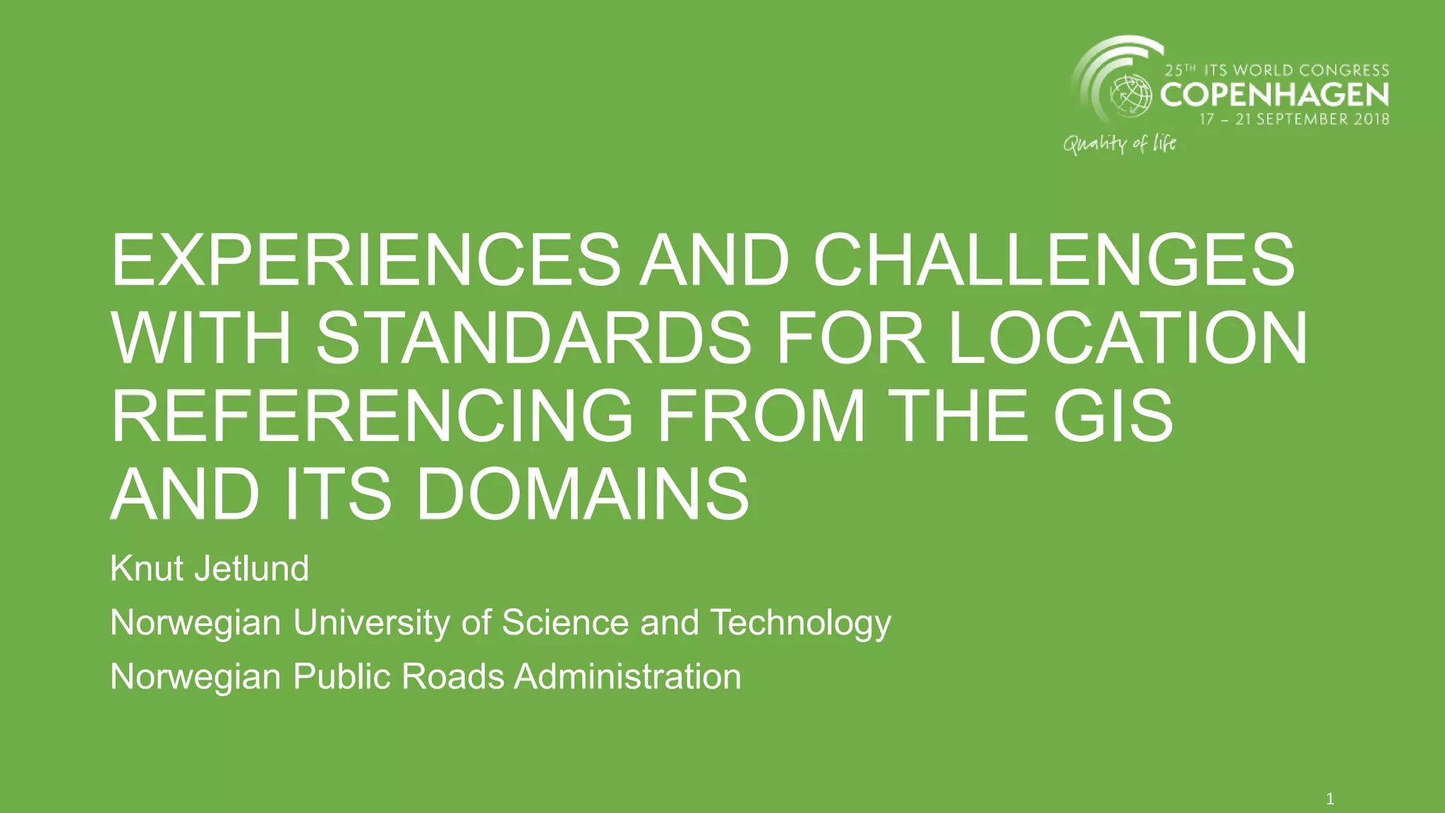 Experiences and challenges with standards for location referencing from ...
