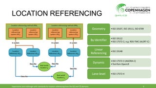 Experiences and challenges with standards for location referencing from ...