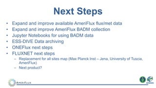 The AmeriFlux Network Data Management System | PPT