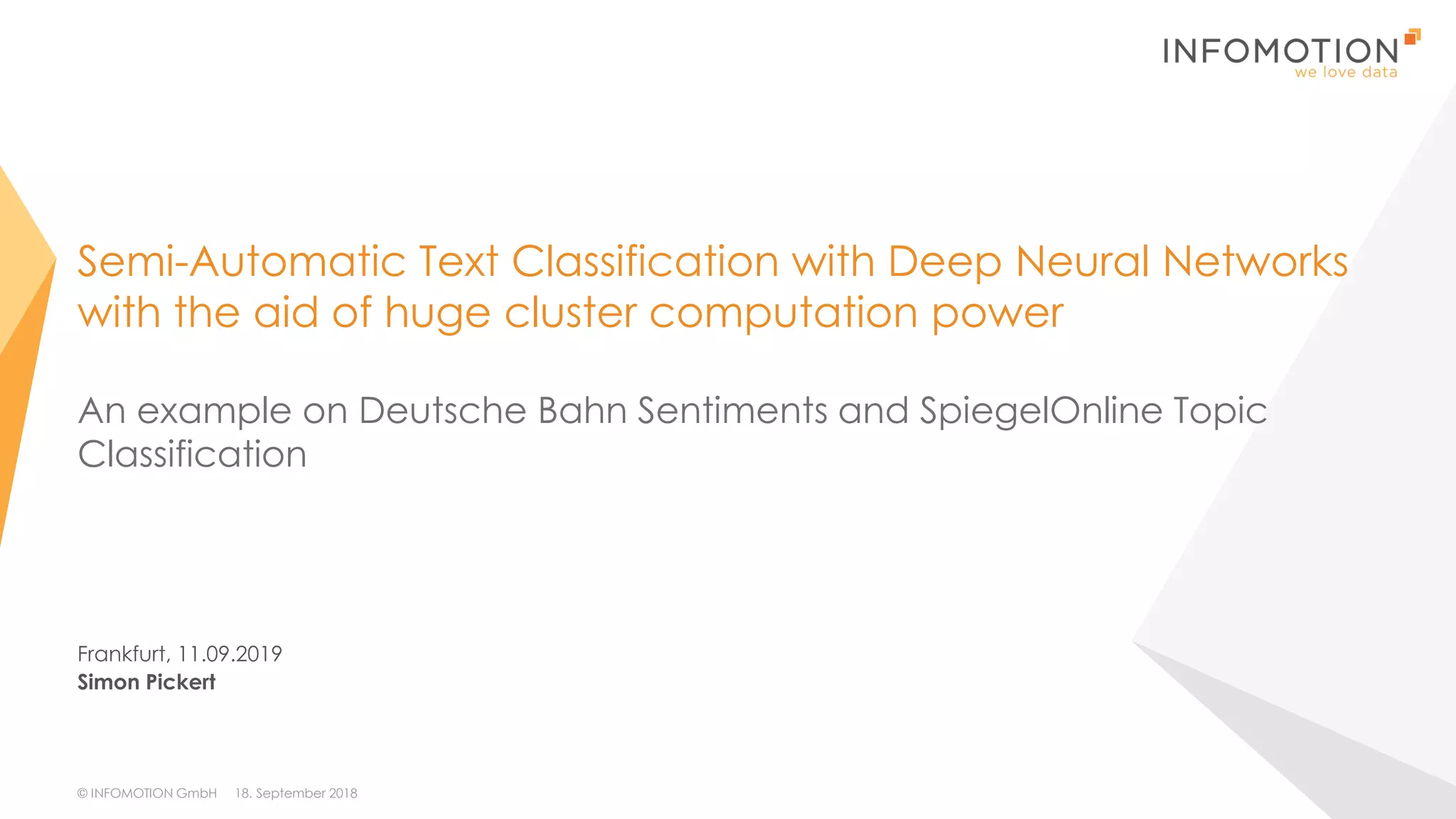 Semi Automatic Text Classification With Deep Neural Networks Ppt