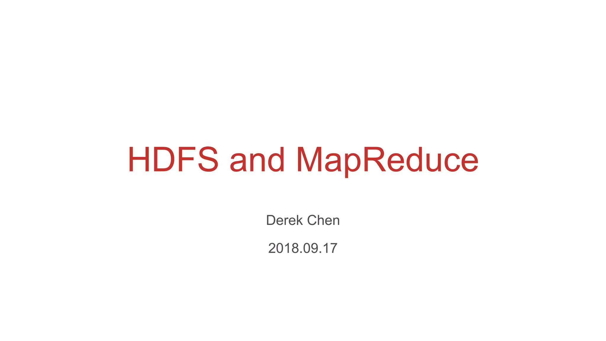 Introduction to HDFS and MapReduce | PPT Introduction to HDFS and MapReduce | PPT