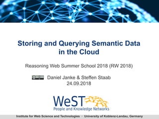 Storing and Querying Semantic Data in the Cloud | PPT