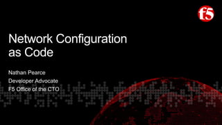 2018 Github Universe: Network Configuration as Code | PPT