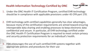 FDA Electronic Health Record Data in Clinical Research | PPTX