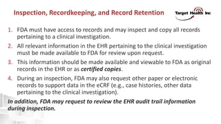 FDA Electronic Health Record Data in Clinical Research | PPT