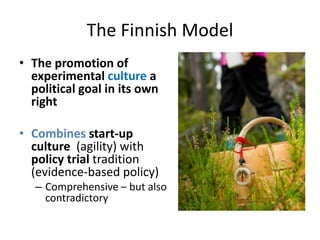 Experimental Finland_the Finnish model of promoting experimental ...