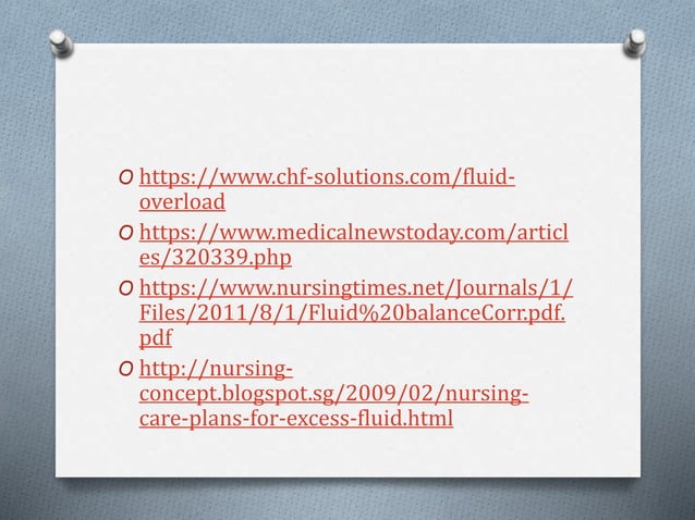 Hypervolemia (Fluid overload) | PPTX | Blood Disorders | Diseases and ...