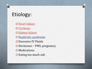 Hypervolemia (Fluid overload) | PPTX