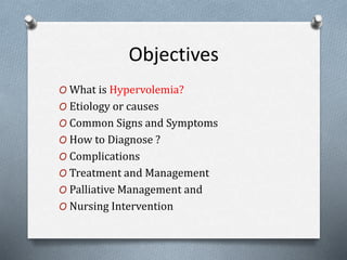 Hypervolemia (Fluid overload) | PPT