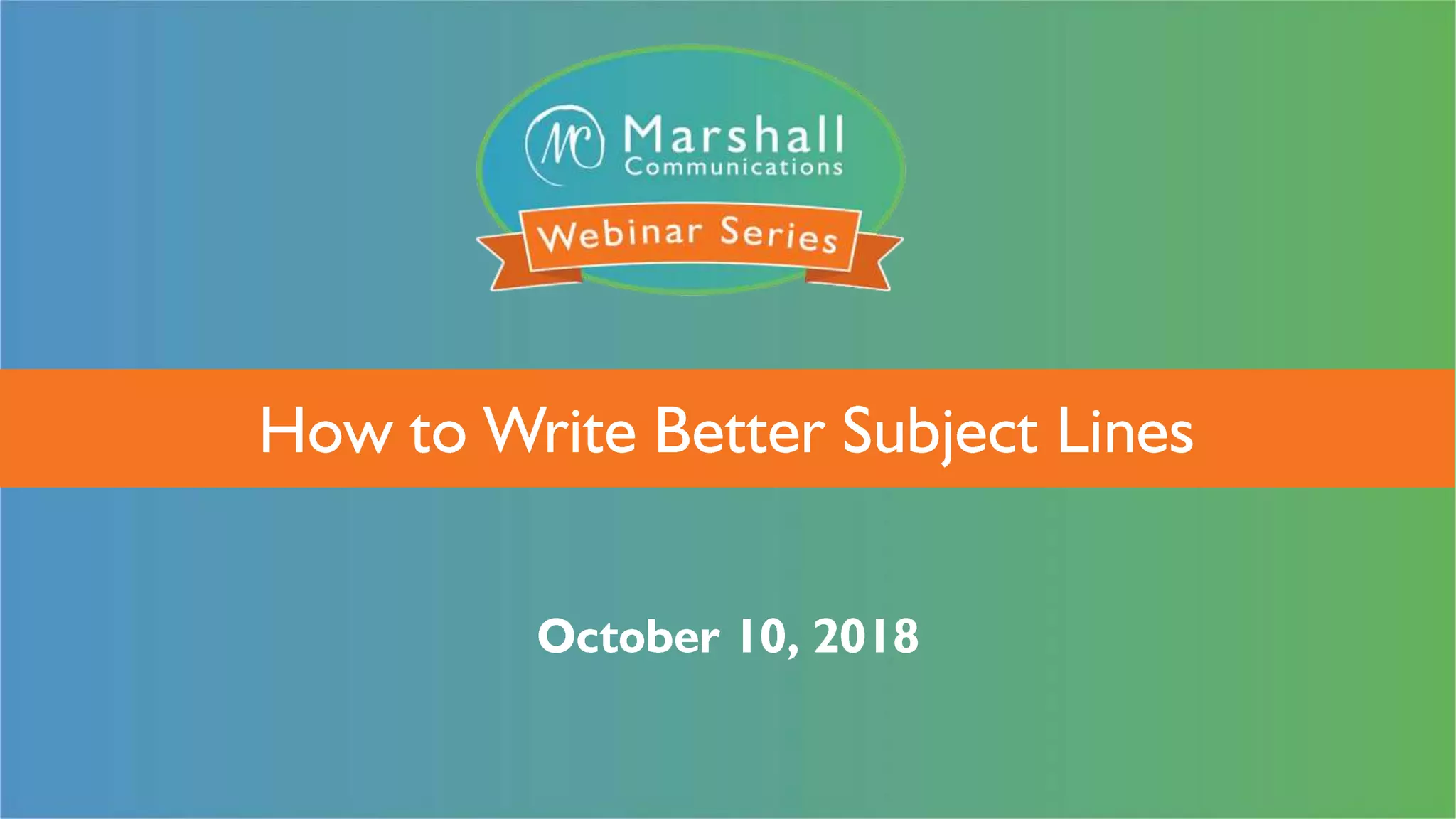 How to Write Better Subject Lines | PPTX
