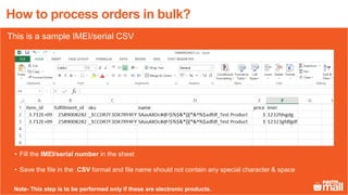 Order processing in bulk- LMD | PDF