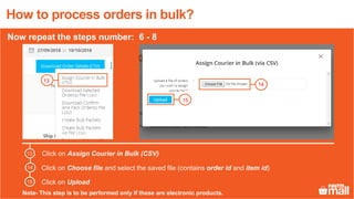Order processing in bulk- LMD | PDF