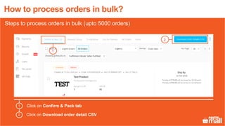 Order processing in bulk- LMD | PDF