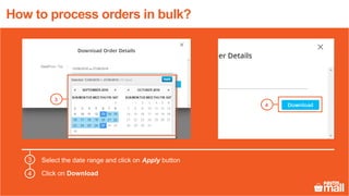 Order processing in bulk- LMD | PDF
