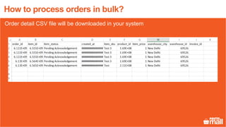 Order processing in bulk- LMD | PDF