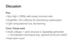 Report: "MolGAN: An implicit generative model for small molecular graphs" | PPTX