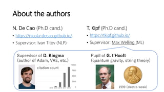Report: "MolGAN: An implicit generative model for small molecular graphs" | PPTX