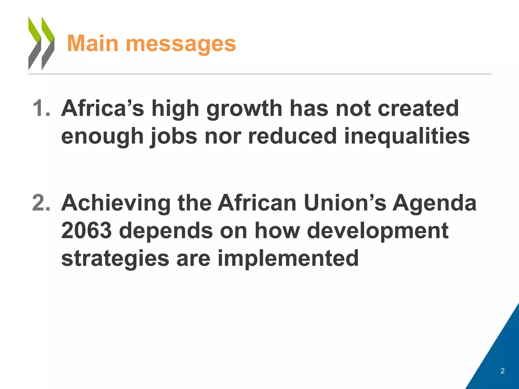 Africa's Development Dynamics 2018 from OECD | PPTX