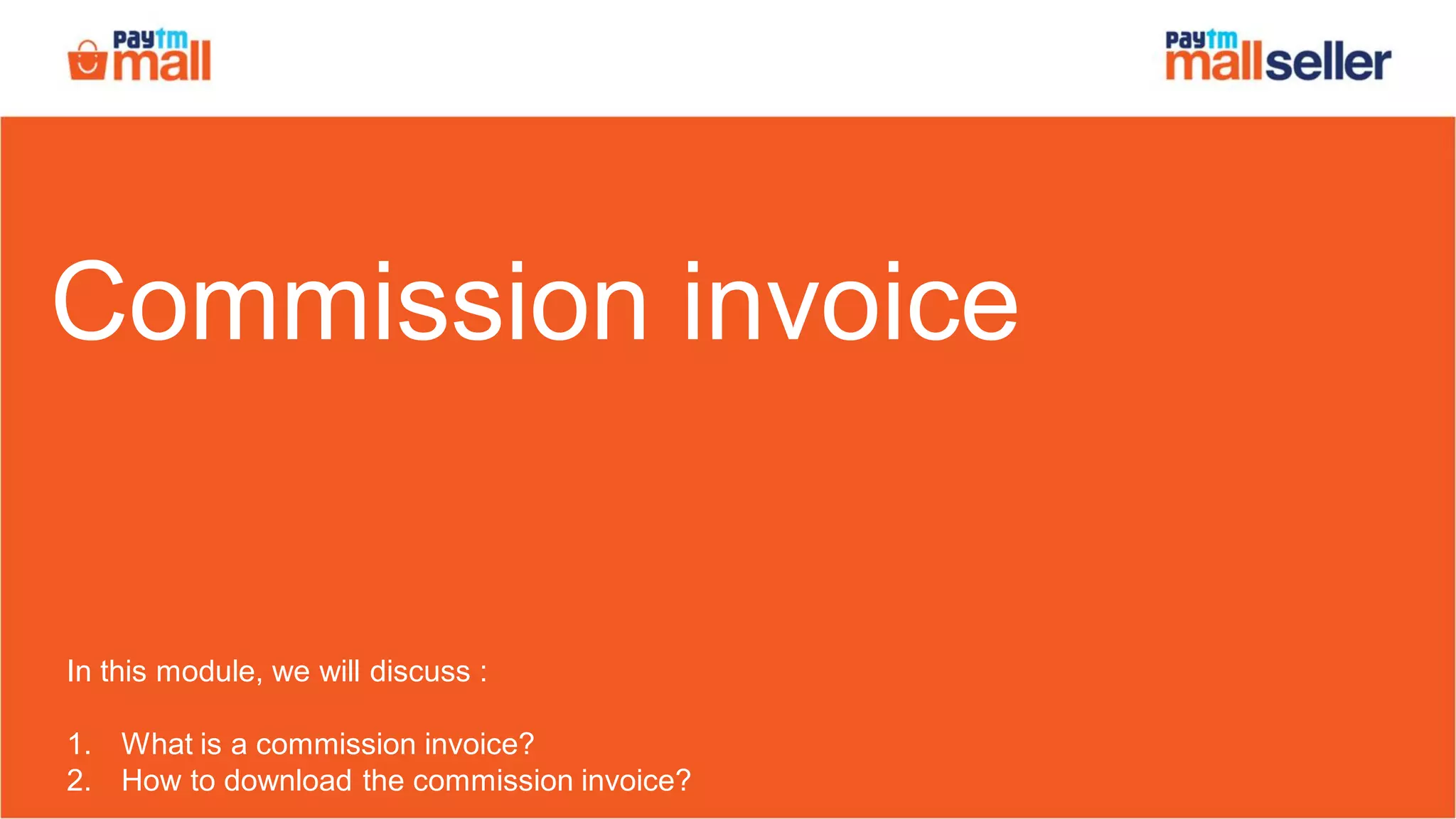 Payments commission invoice | PPT