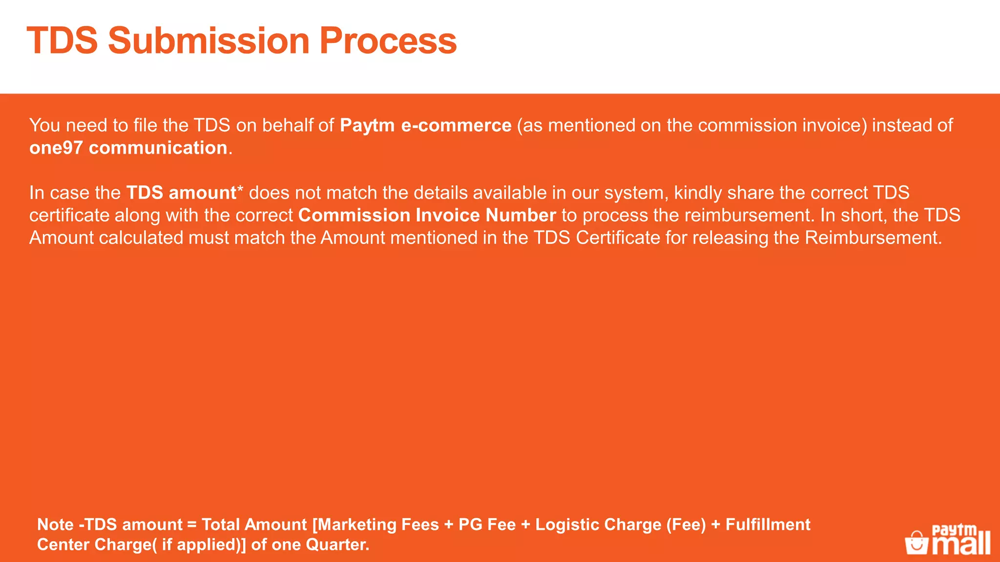 TDS reimbursement process | PPT