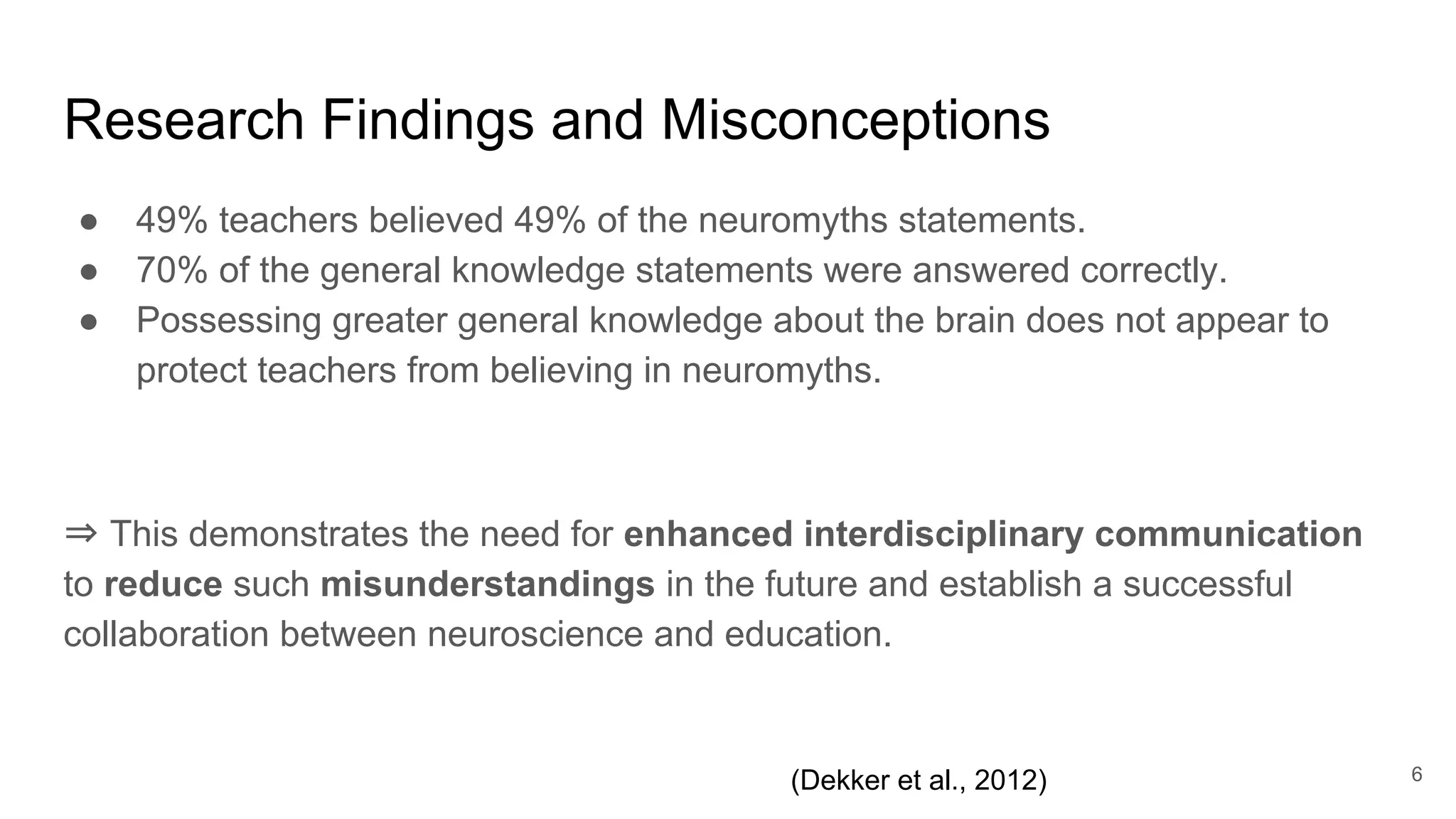 Misconceptions, Neuromyths and Dyslexia | PPT