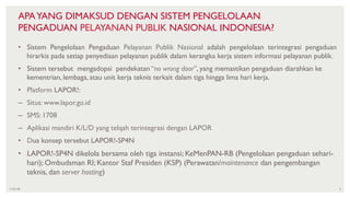 LAPOR!-SP4N: Sistem Pengelolaan Pelayanan Publik Indonesia | PDF
