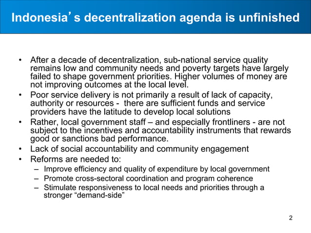 Accountability, Citizen Voice and Public Service Delivery | PDF