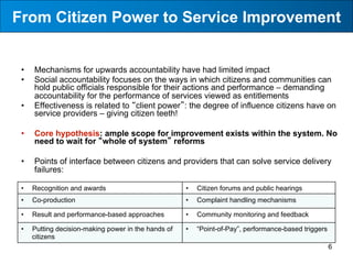 Accountability, Citizen Voice and Public Service Delivery | PDF