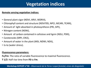 Assessment of vegetation conditions on natural parks by using ...