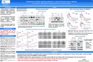 Involvement of Notch signaling pathway in a panel of human cancer cell ...