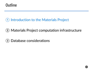 Materials Project computation and database infrastructure | PPT