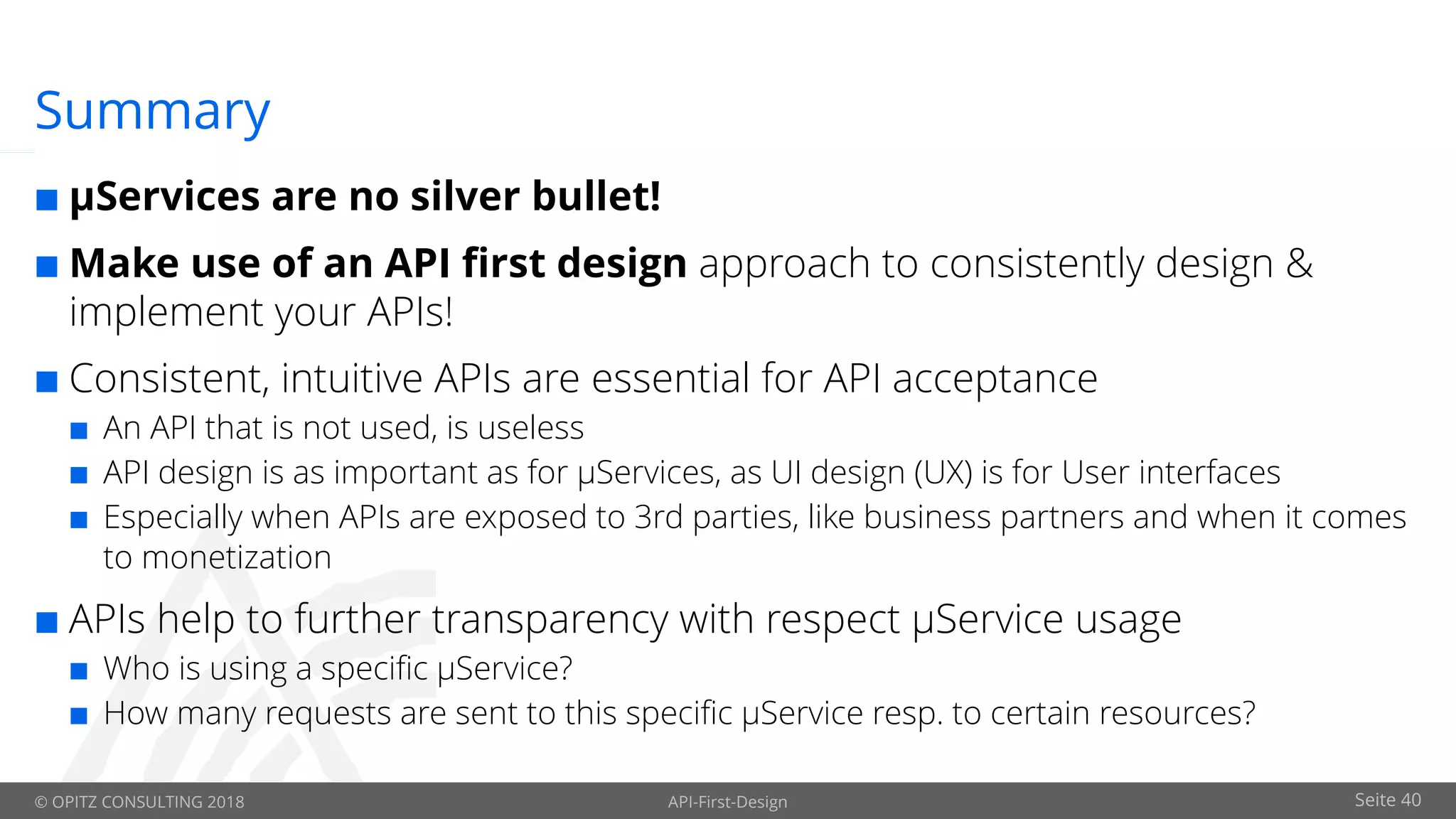 API first Design and Microservices | PDF