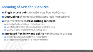 API first Design and Microservices | PDF
