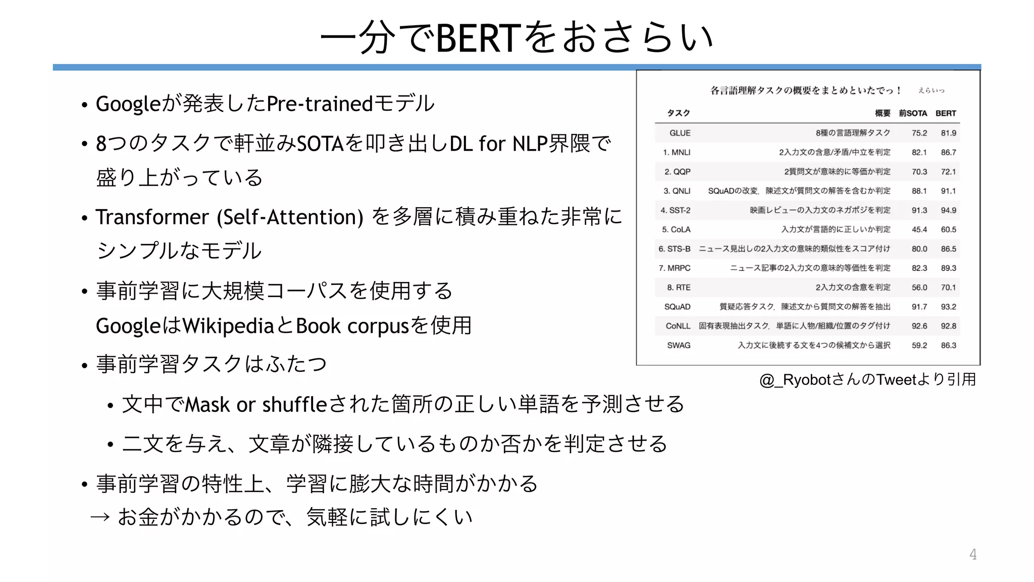 [DL Hacks]BERT: Pre-training of Deep Bidirectional Transformers for Language Understanding | PDF
