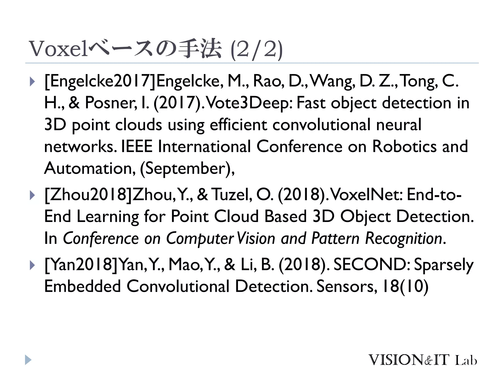20181130 Lidar Object Detection Survey Ppt