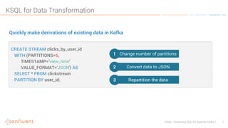 KSQL – The Open Source SQL Streaming Engine for Apache Kafka (Big Data ...