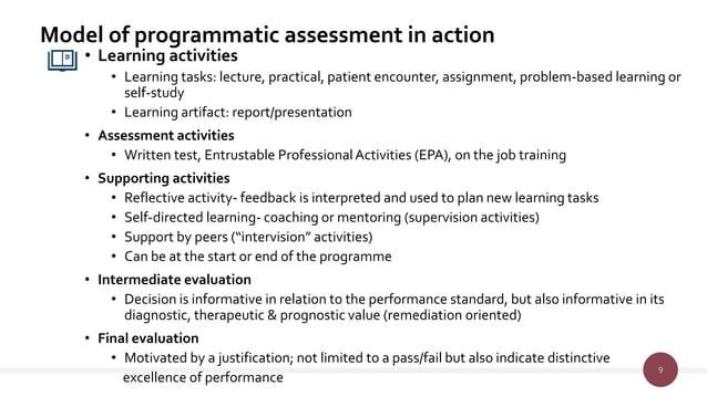 A model for programmatic assessment | PPTX