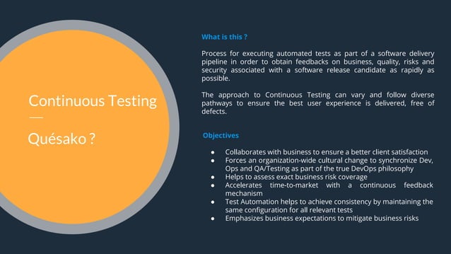 Continuous Testing In Containerized Environment Ppt