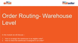 Order routing | PPT