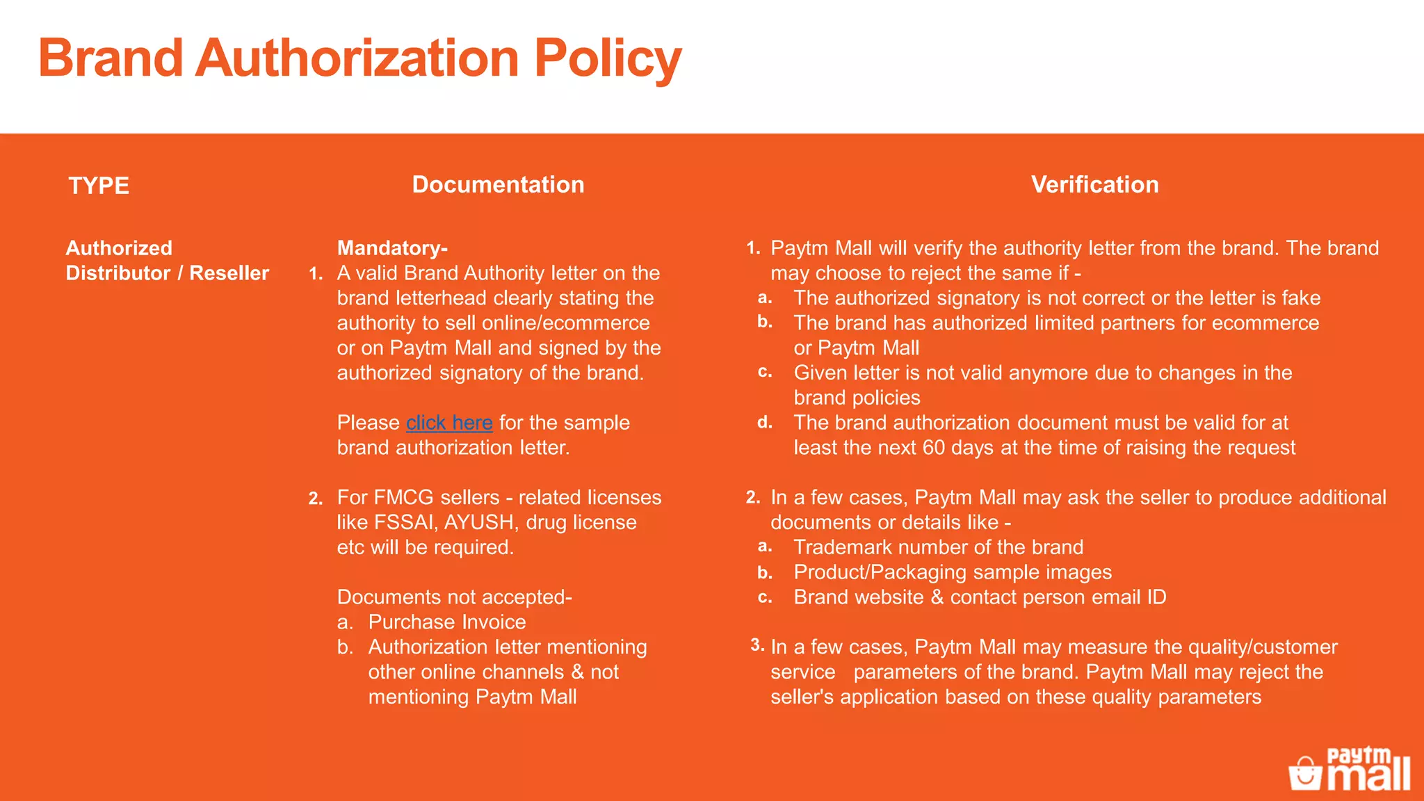 Brand authorization process | PDF
