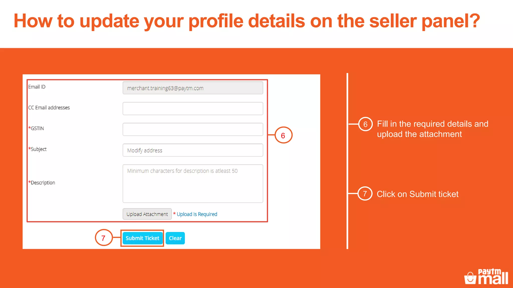 How to update profile details on seller panel | PPT