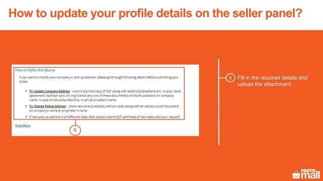 How to update profile details on seller panel | PPT
