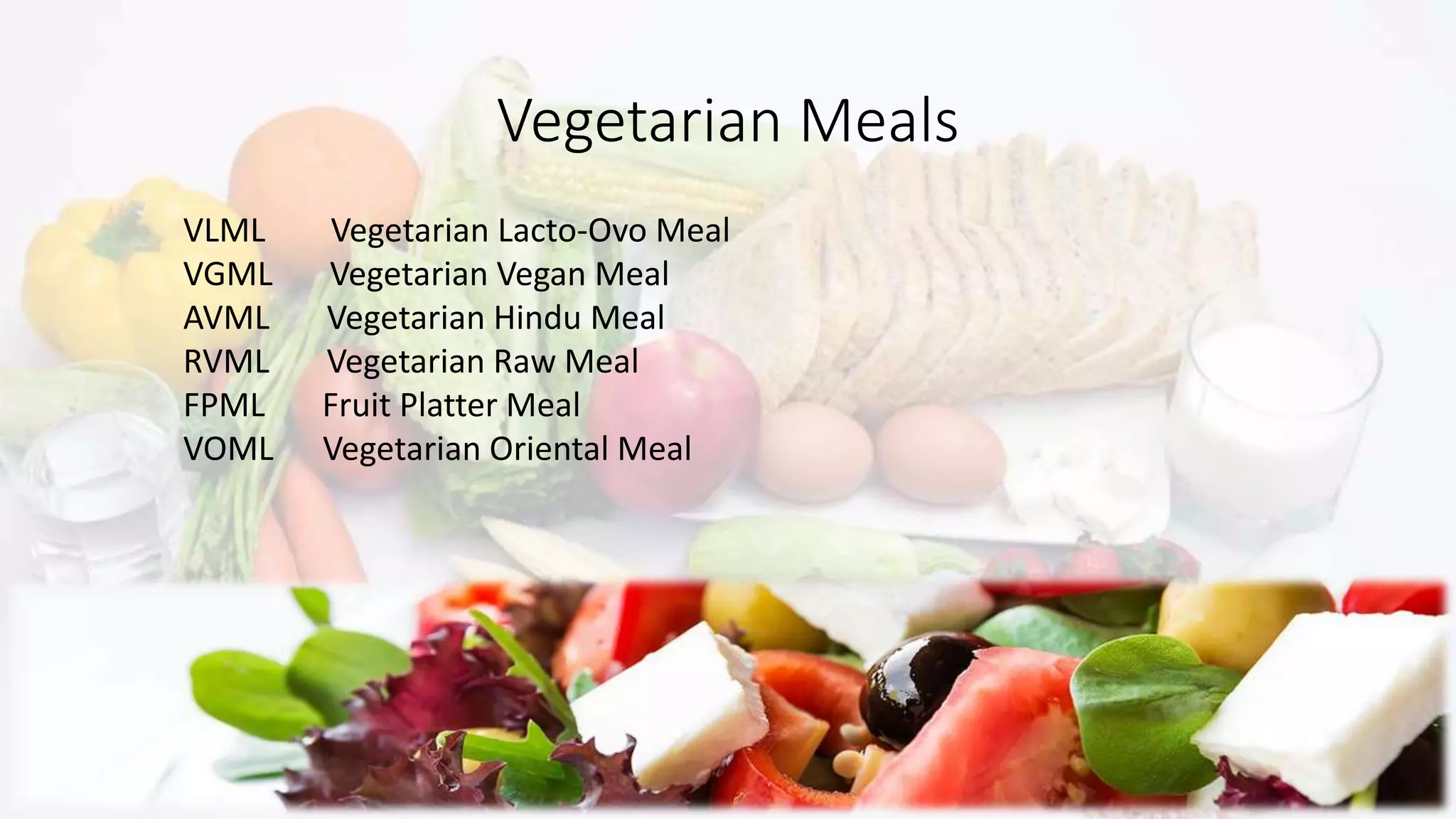 SPML flight catering special meals | PPTX