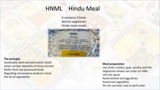 SPML flight catering special meals | PPT