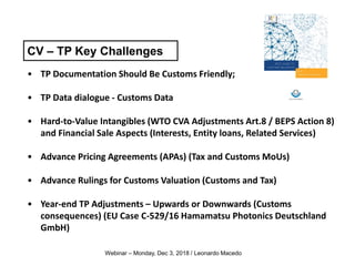 Customs Valuation and Transfer Pricing | PDF
