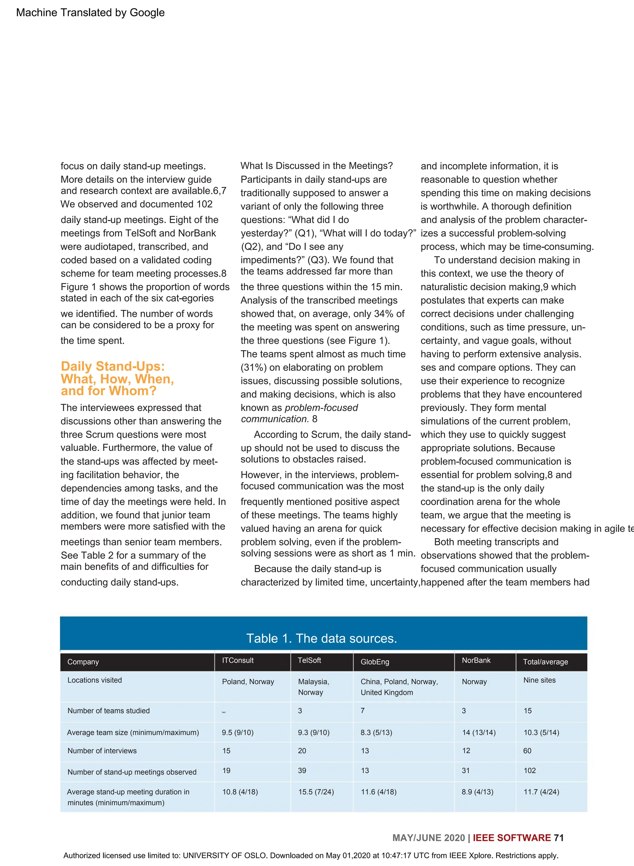 Daily standup meetings | PDF