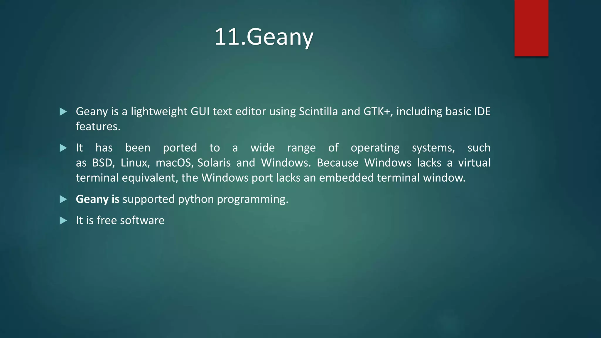 20 best ide's for python programming in 2018 | PPTX