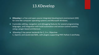 20 best ide's for python programming in 2018 | PPTX