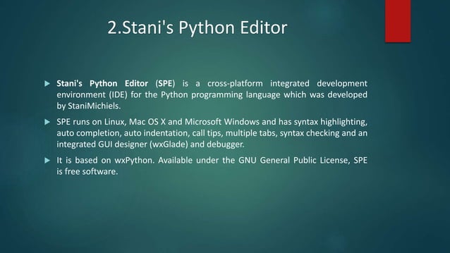 20 best ide's for python programming in 2018 | PPTX