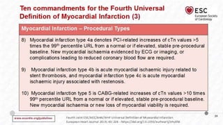 2018 4th universal def of myocardial infarction slides | PPTX